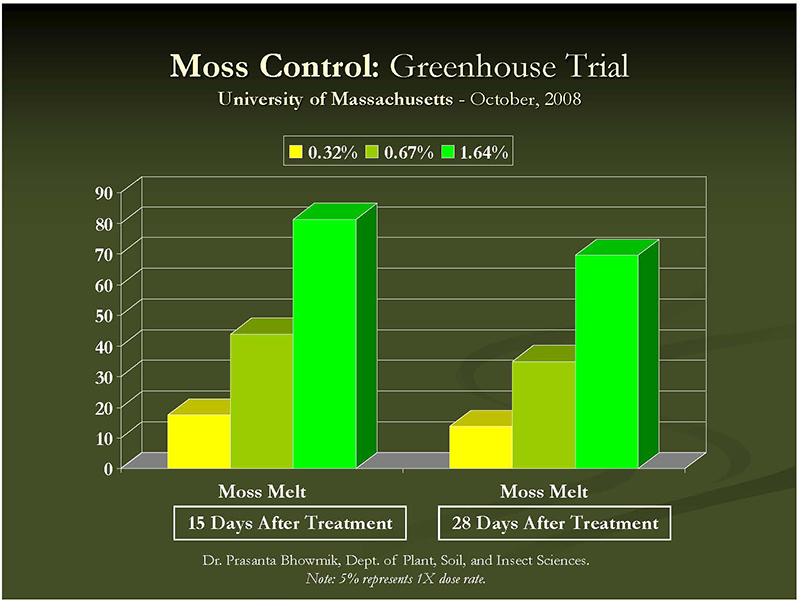 Algae and Turf Moss Removal with Moss Melt